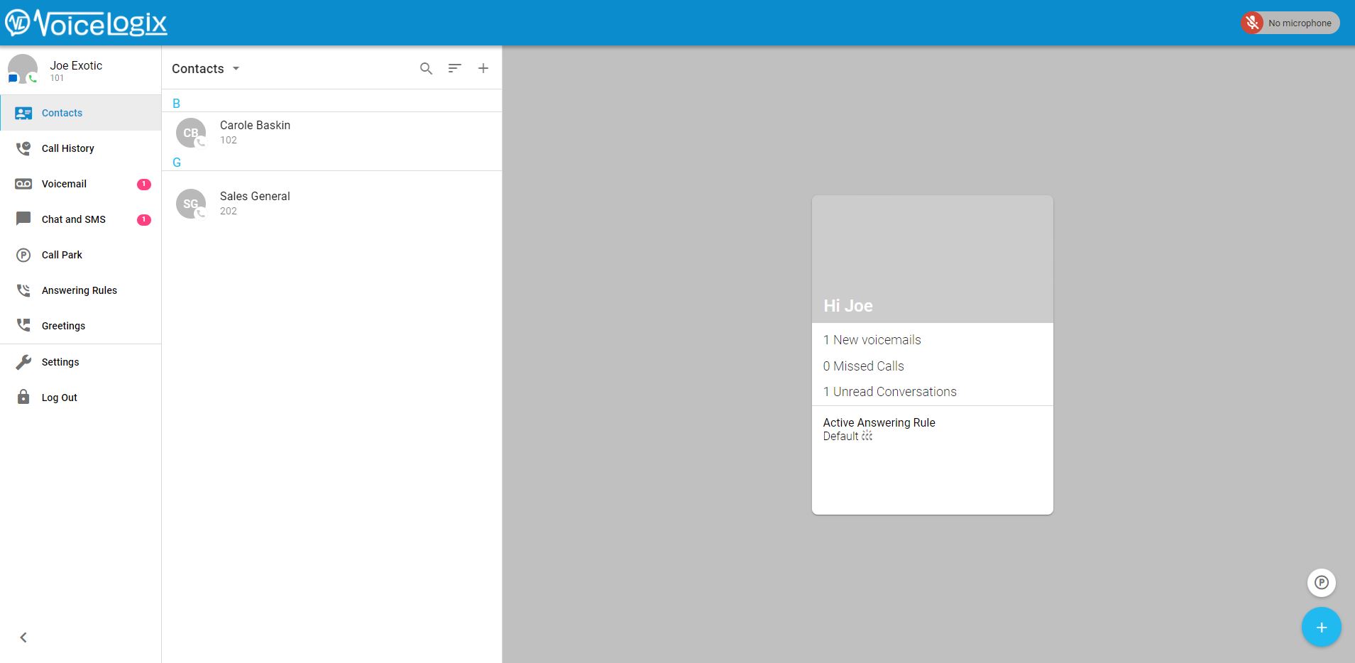 WebConnect - VoiceLogix Client Services Center